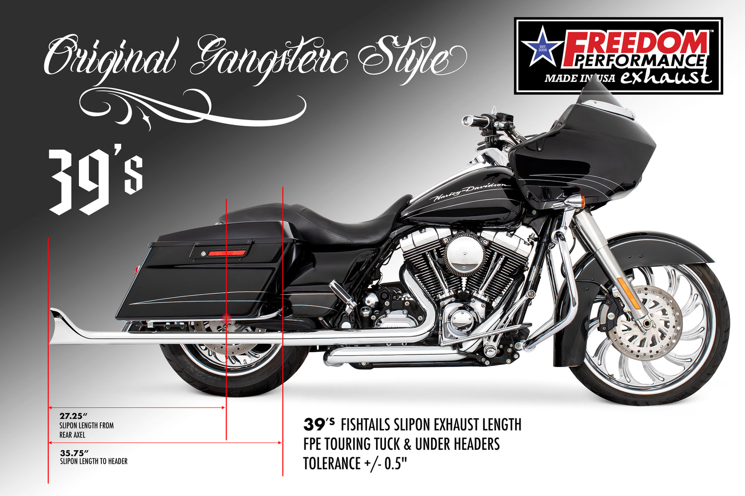 HARLEY TOURING FISHTAILS 1.875" SLIP-ONS Check Description for Fitment
