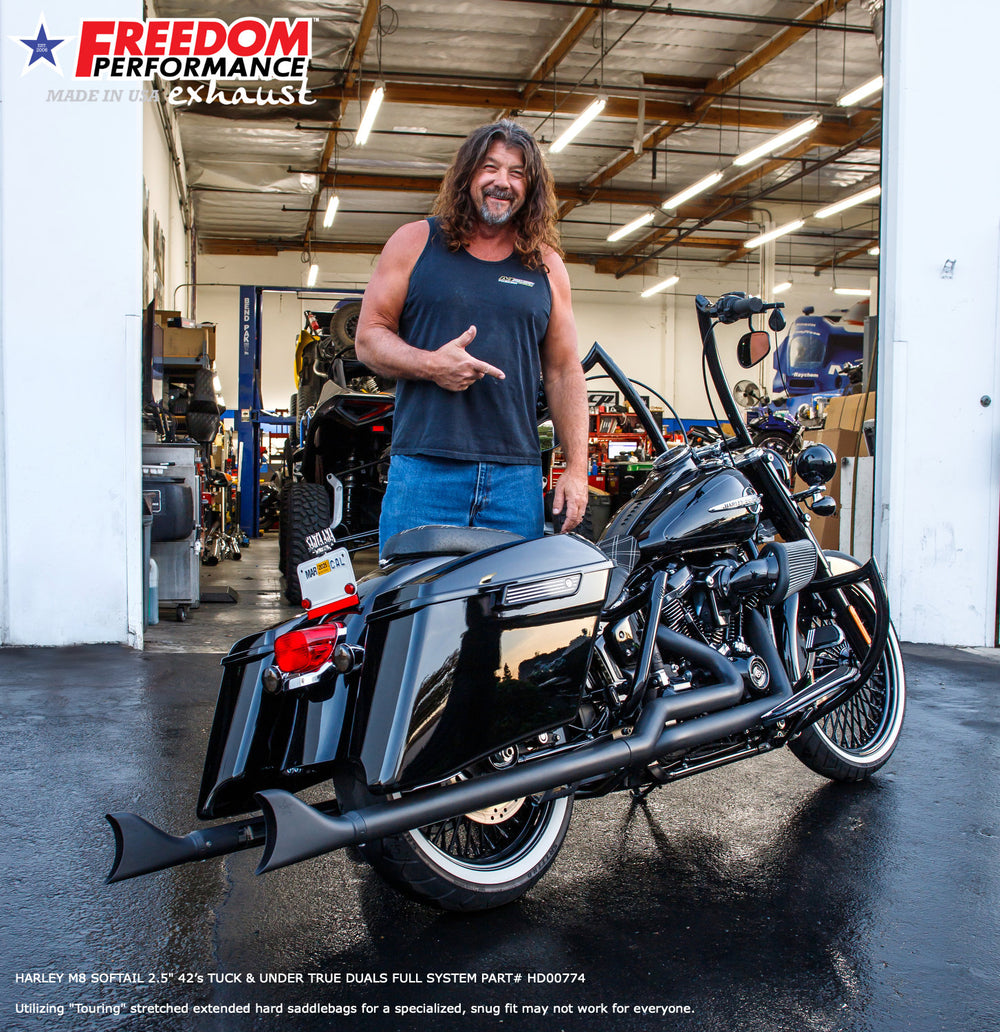 HARLEY M8 SOFTAIL 2.5" TUCK & UNDER TRUE DUALS FULL SYSTEM 2018-PRESEN