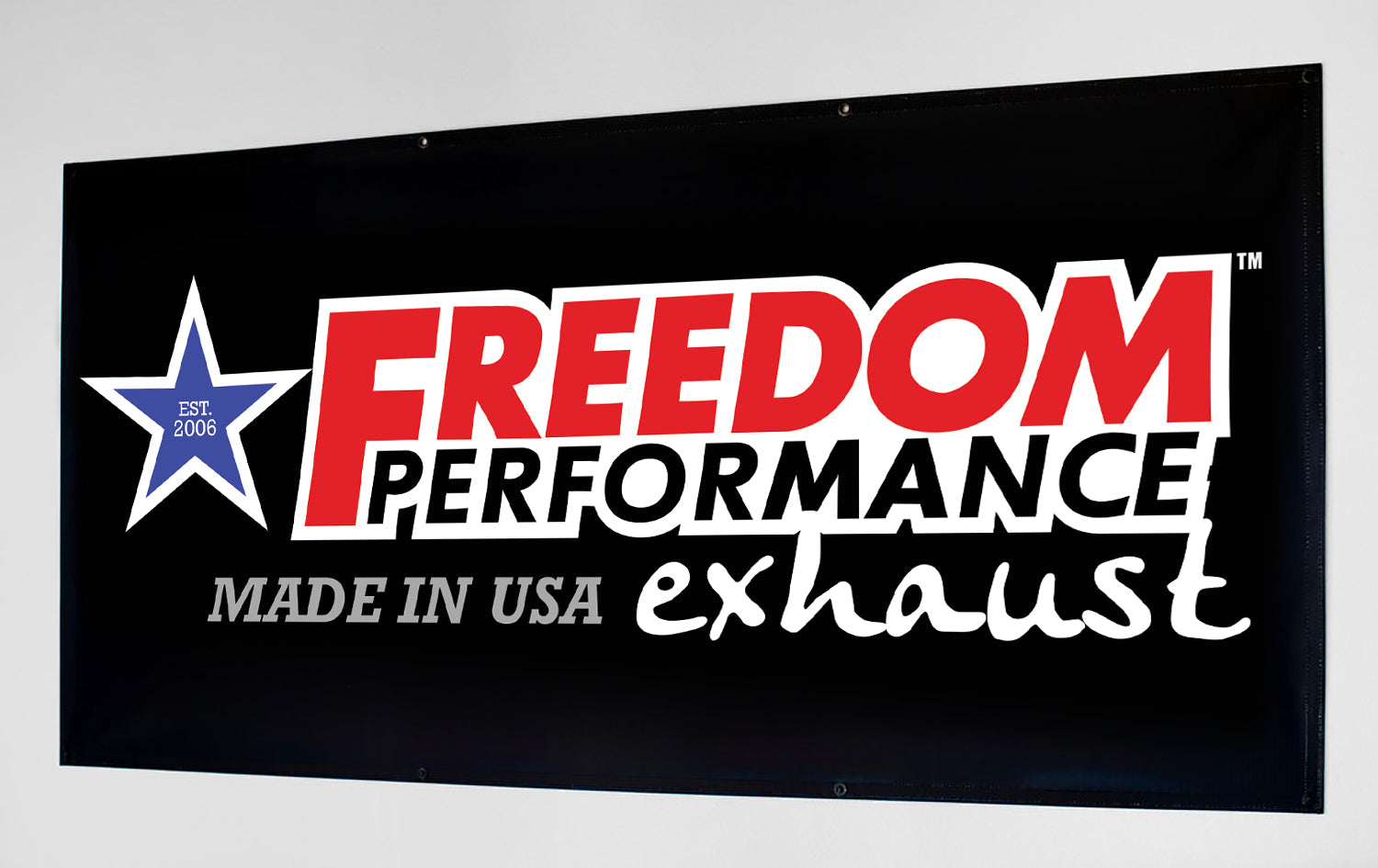 FPE 6'x3' CLASSIC LOGO VINYL BANNER - ACCESSORIES – Freedom Exhaust ...